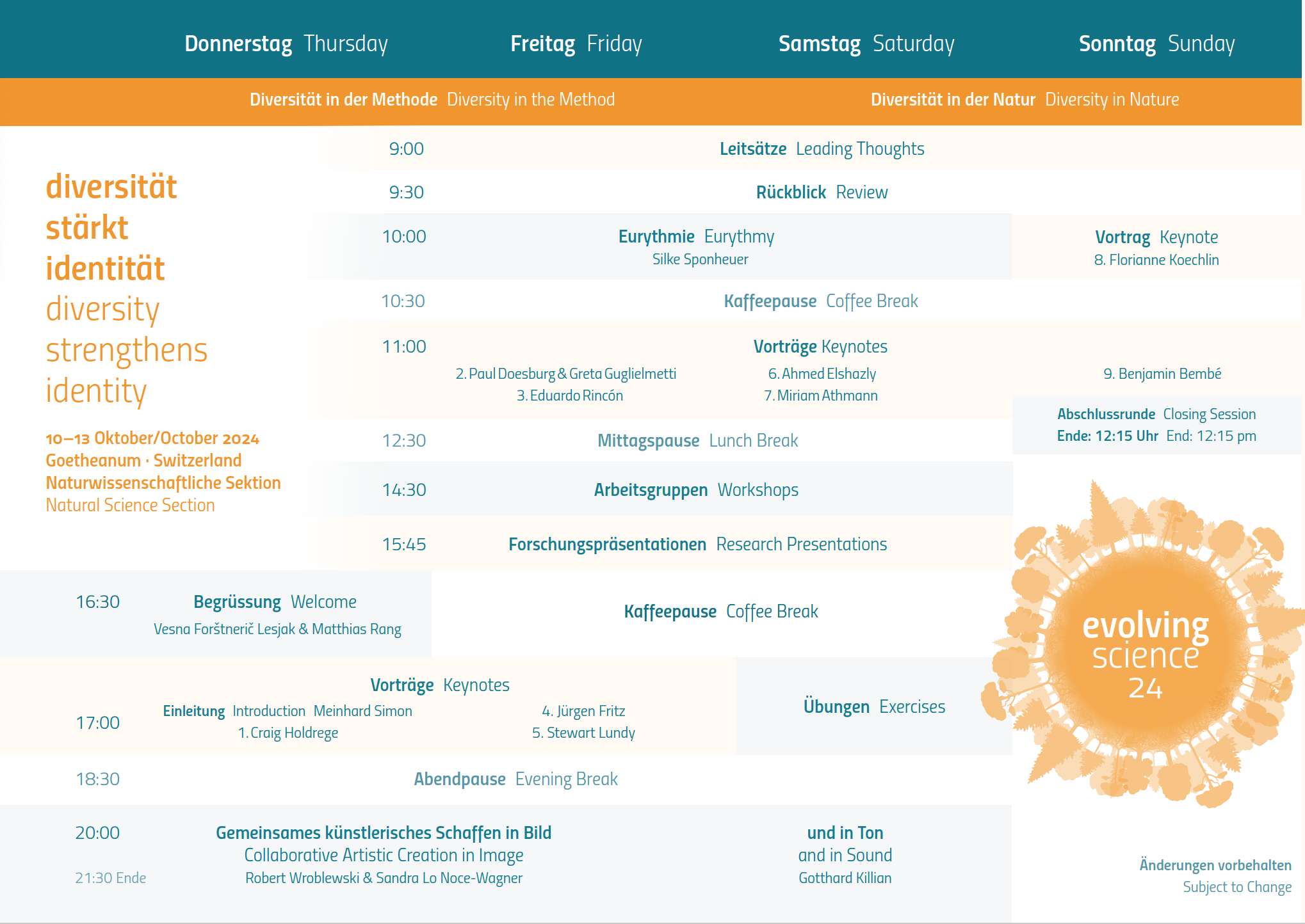 Evolving Science 2024